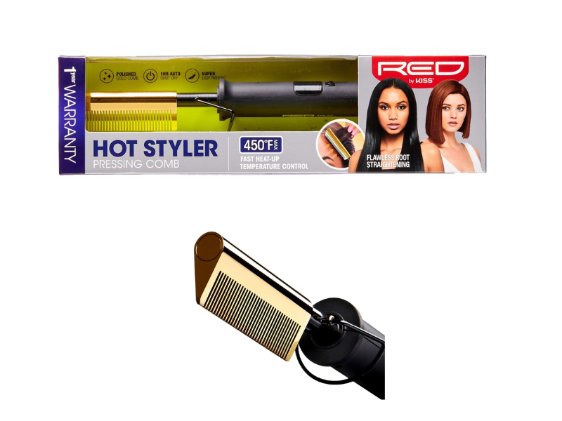 RED HOT STYLER PRESSING COMB TC – Orange Beauty