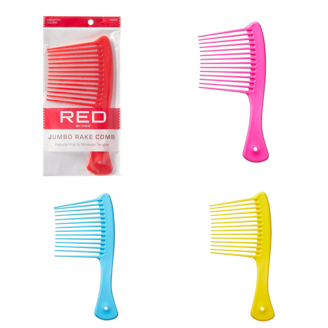 RED JUMBO RAKE COMB ASST COLOR – Orange Beauty