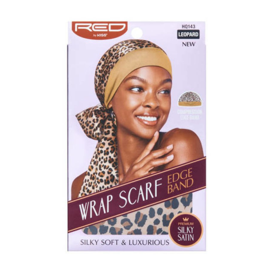 RED EDGE BAND WRAP SCARF LEOPARD – Orange Beauty